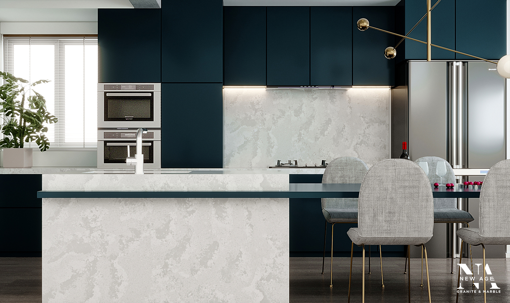 Alps Quora Stone : Rugged Beauty in Grey and White